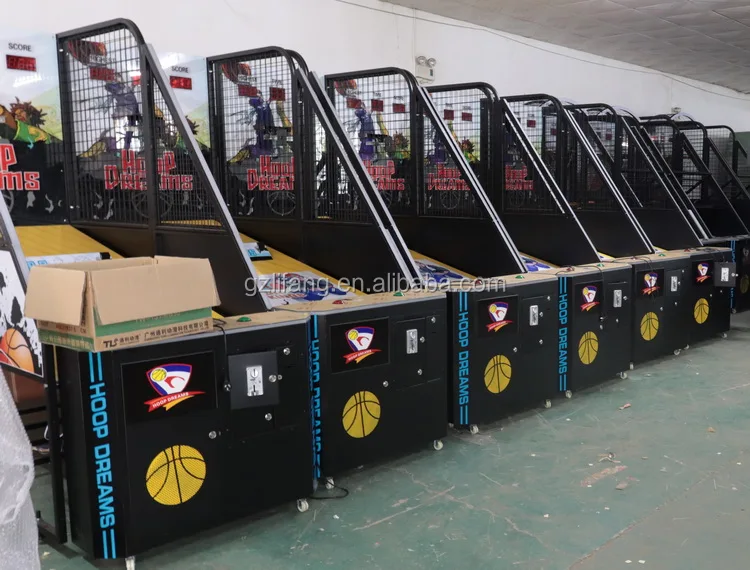 G02 Folding Coin Operated Indoor Electronic Skill Shooting Hoop Arcade ...