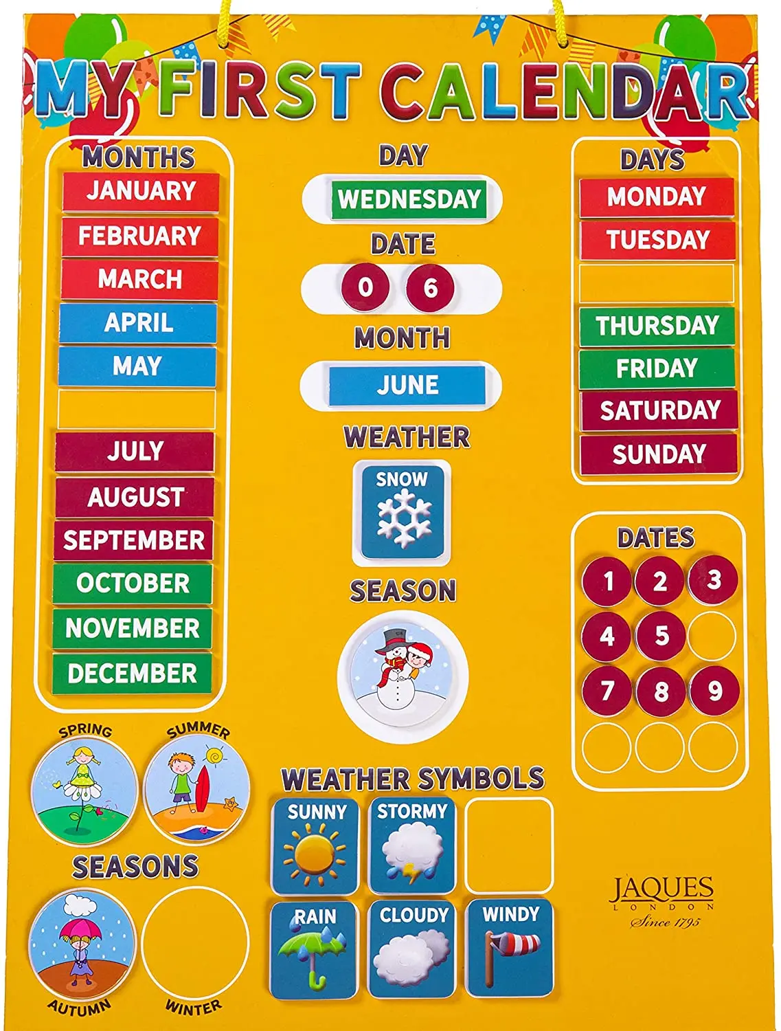 My First Calendar Chart Magnetic Board For Kid Educational - Buy Kids ...