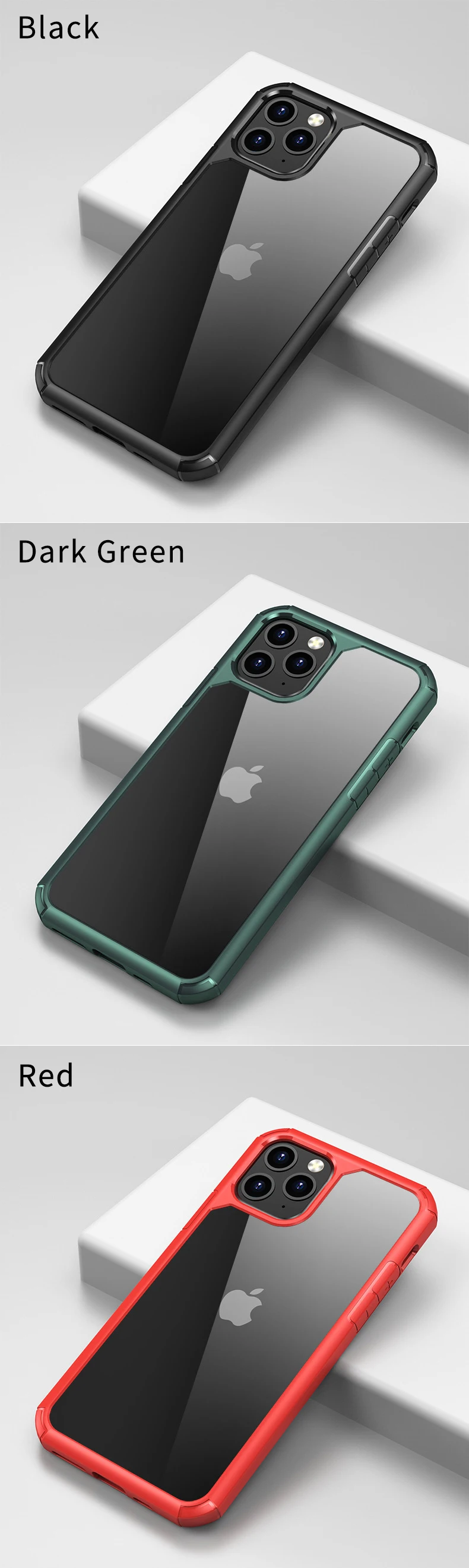 Luxury Airbag Shockproof Bumper Transparent Phone Case For Iphone 12 Xr ...