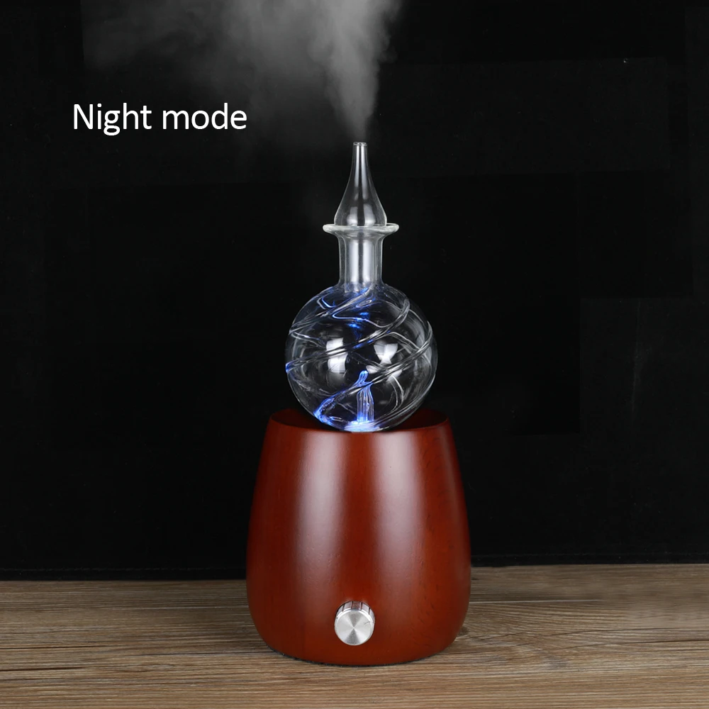 Real Wood Waterless 30ml Essential Oil Glass Nebulizer Home Spa ...