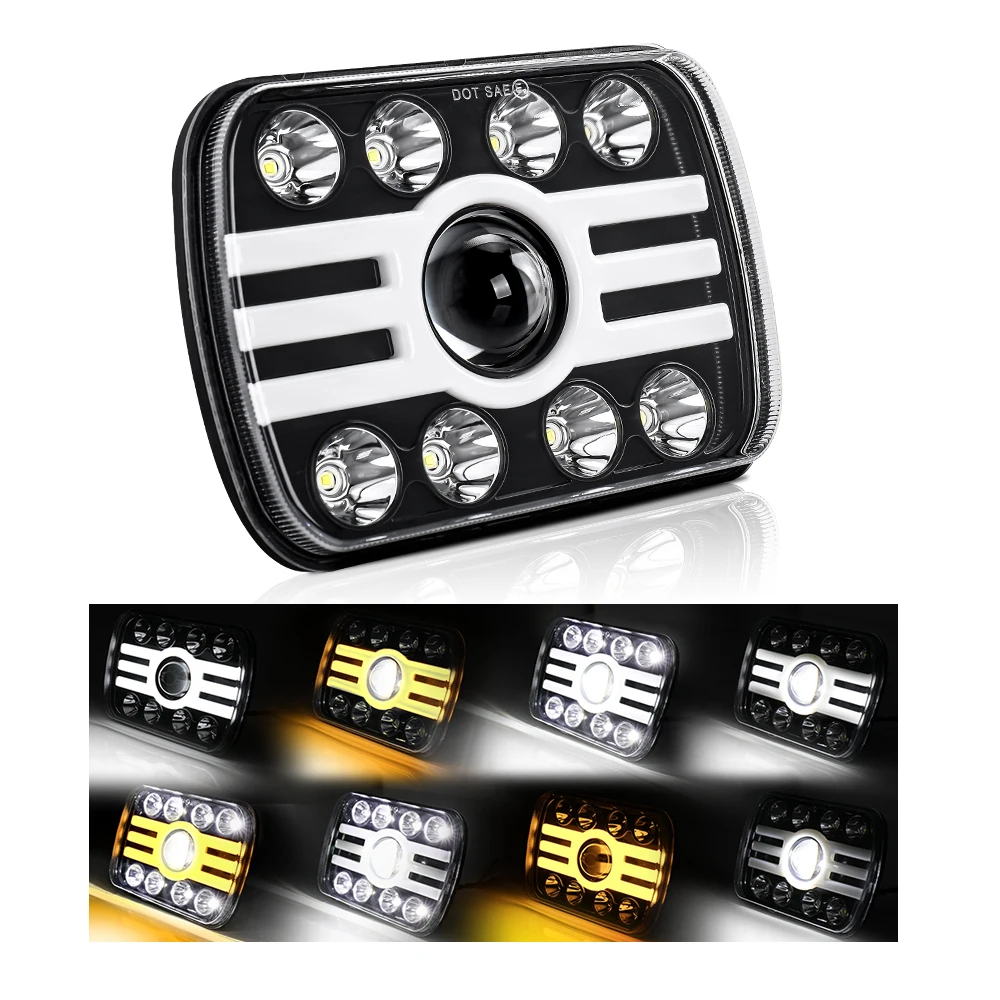 Dot Emark Approved High Low Beam Foglights 6x7'' Led Driving Light 5x7 ...