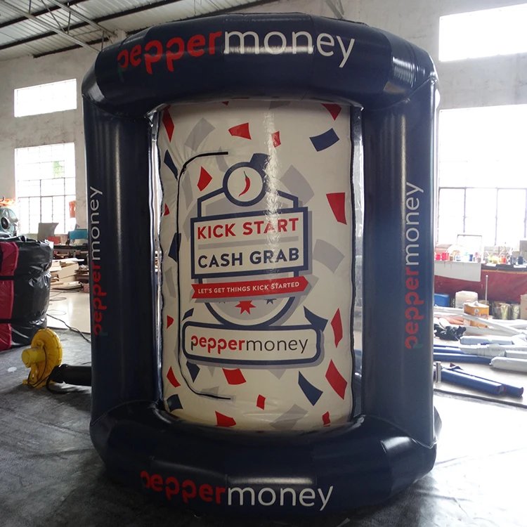 Custom Inflatable Cube Cash Money Catching Machine Grab Booth For Sale ...