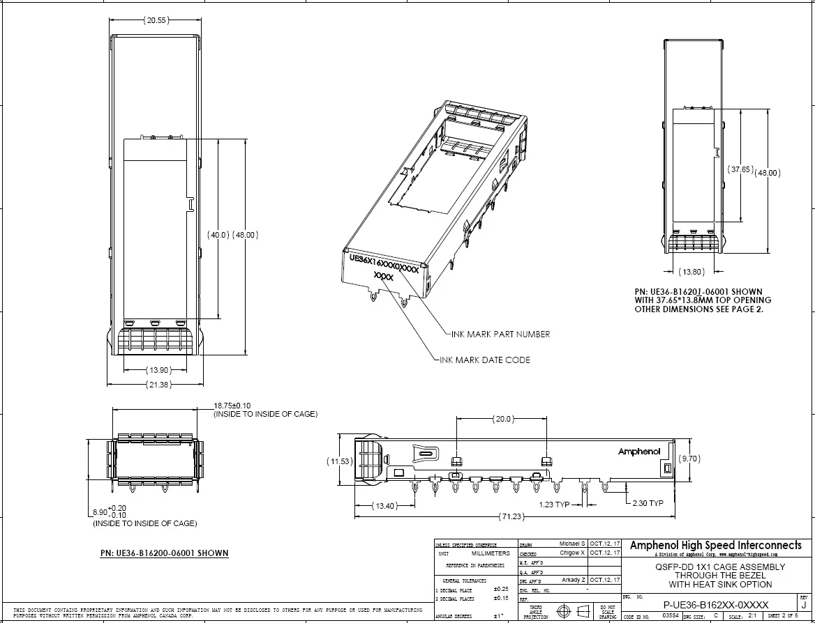 High-Quality QSFP-DD Cage with Heat Sink for 400 Gbps Optical ...