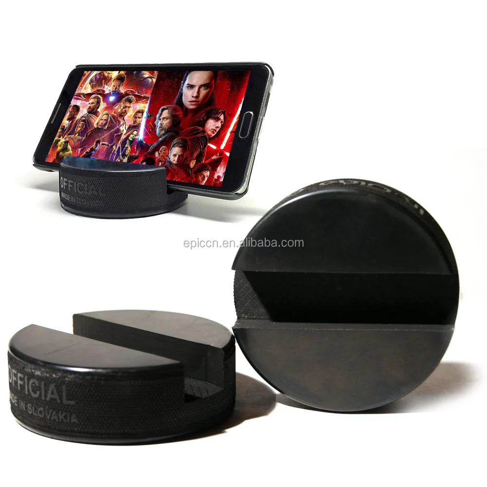 Indestructible Ice Hockey Puck Gift Cell Phone Stand Mobile Phone ...