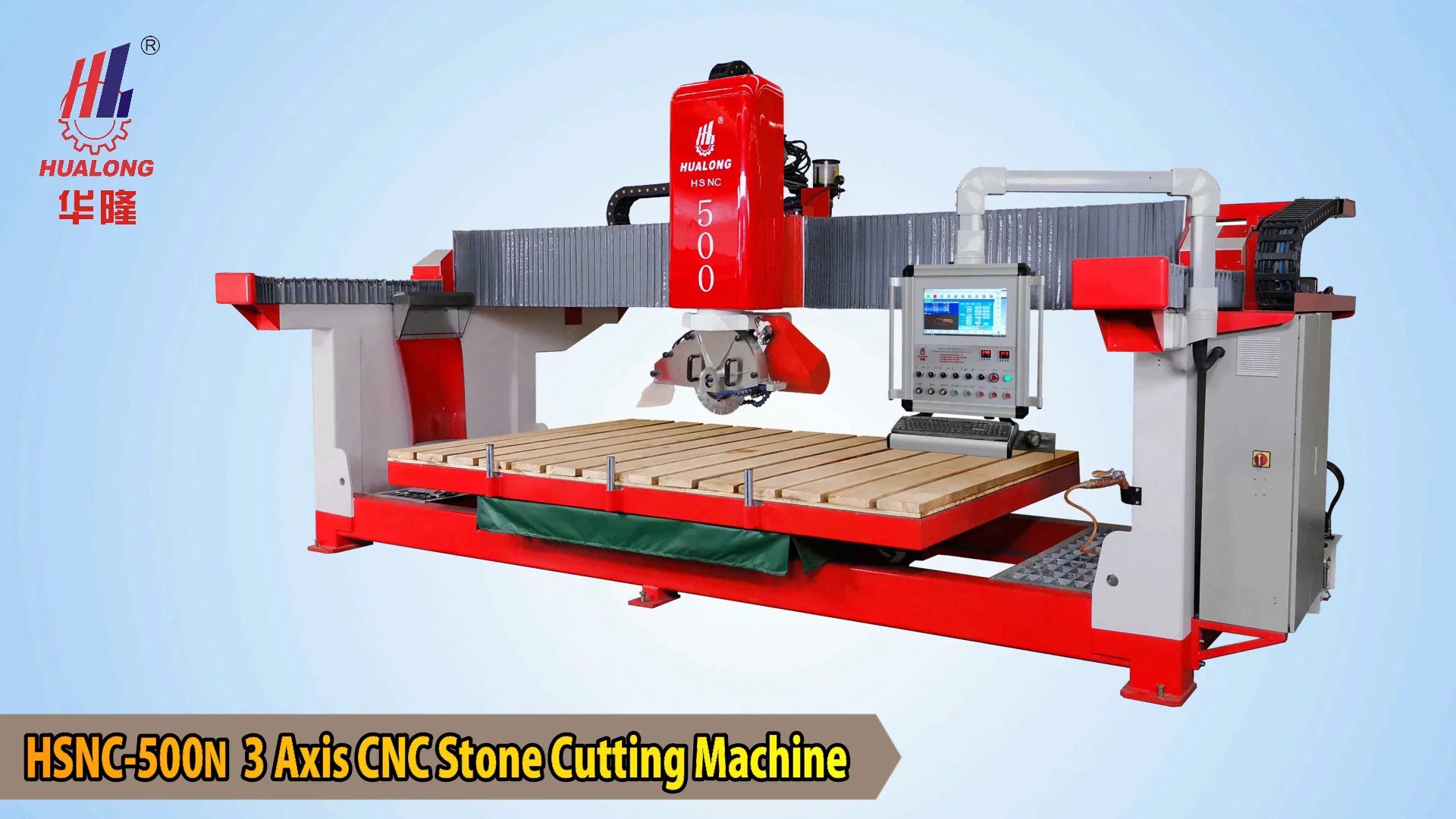 Hualong Machinery Hsnc-500 Full Automatic Bridge Stone Cutting Machine ...