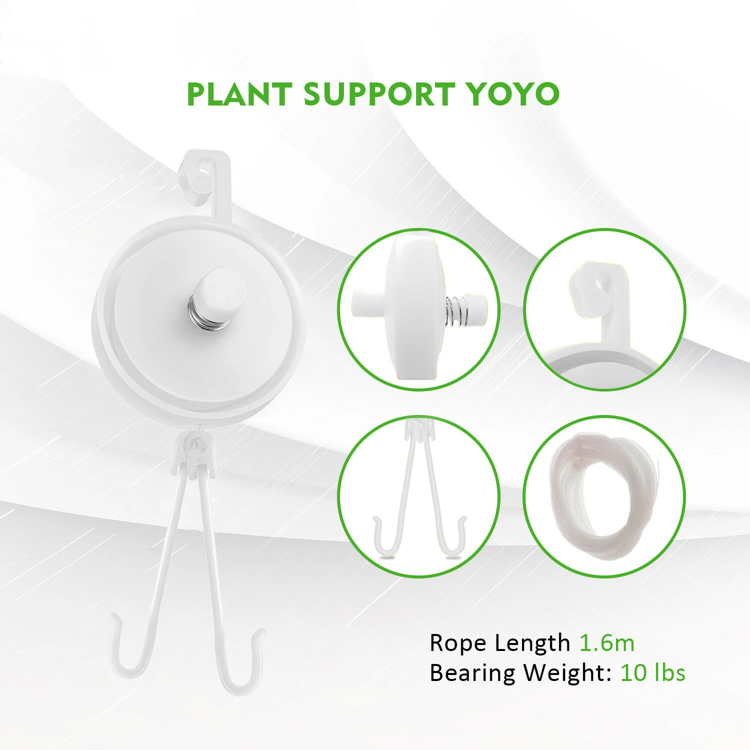 Support Yoyos Grow With Stopper Spiral Colorful Hydroponics Plug Hanger ...