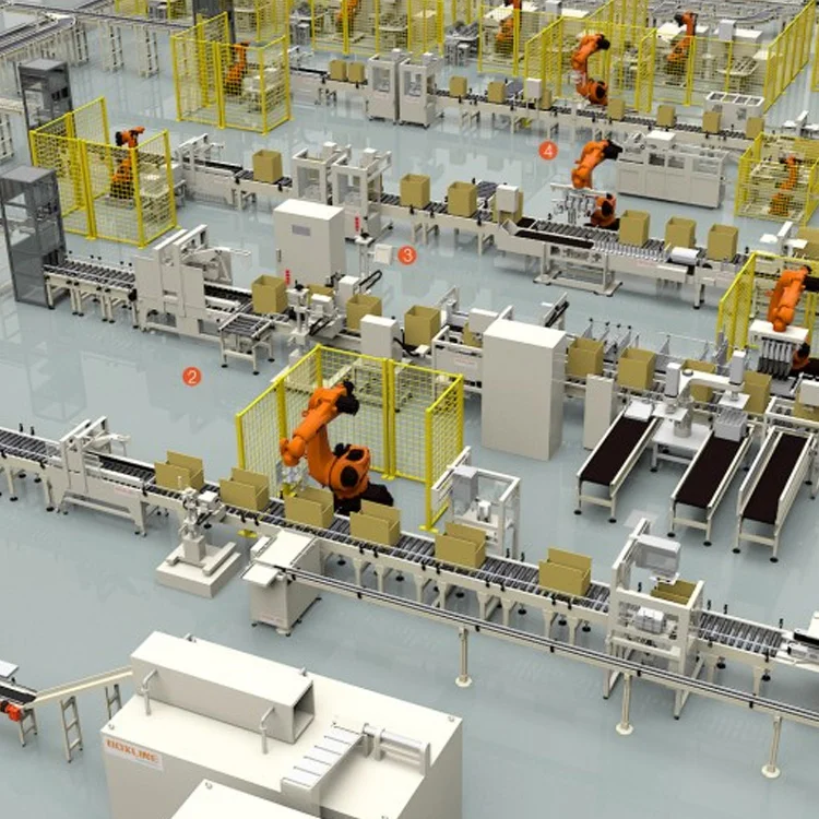 Full Automatic Robotic Arm Bags ABB Robot Palletizer System