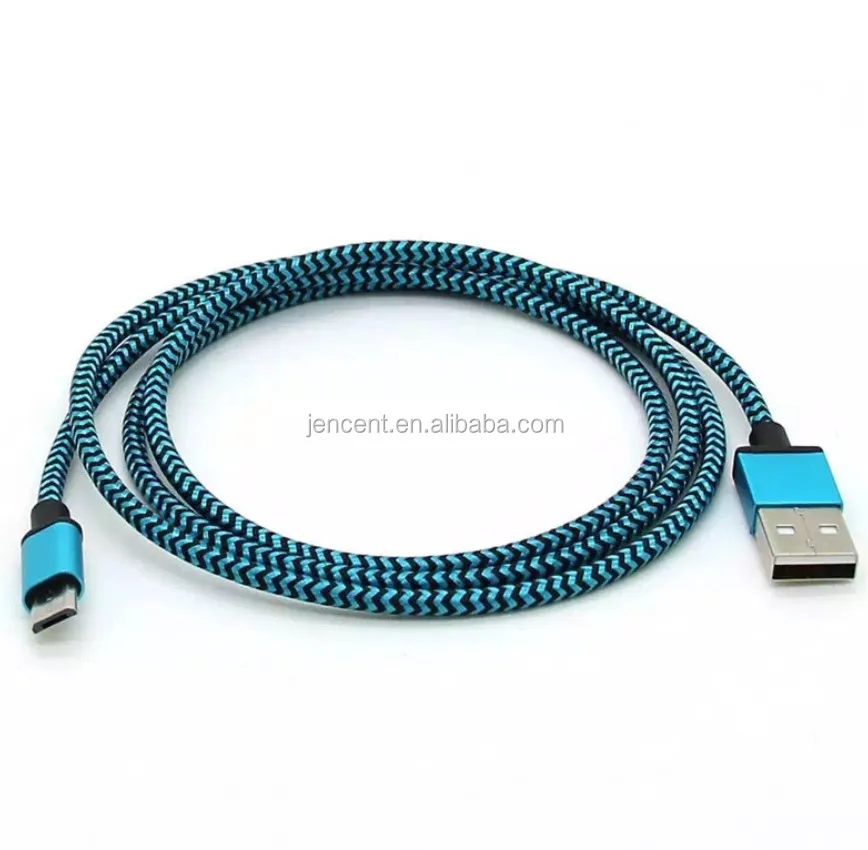 1m 3feet 3ft Snake Skin Nylon Braided Usb Data Charger Cable for iphone ...