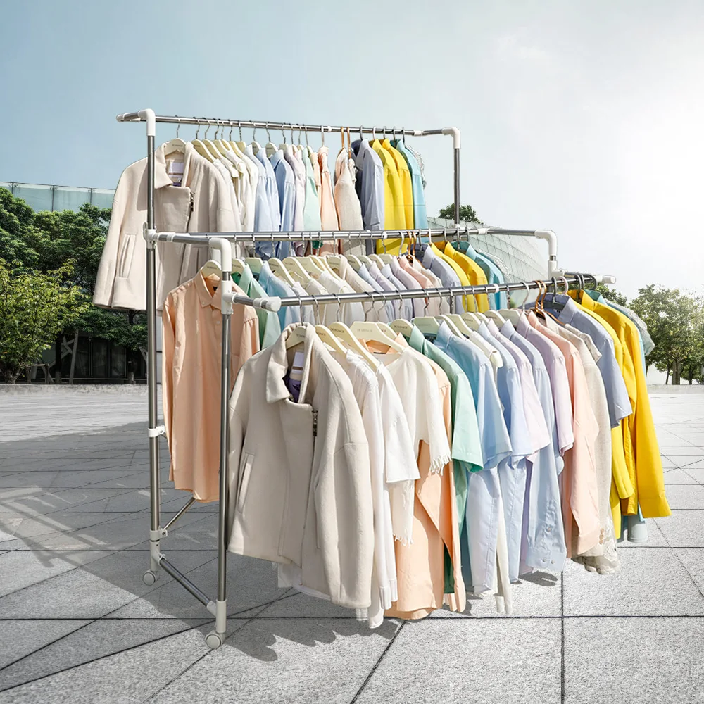 Outdoor Large Capacity Folding Width Telescopic Quilt Clothes Hanging ...