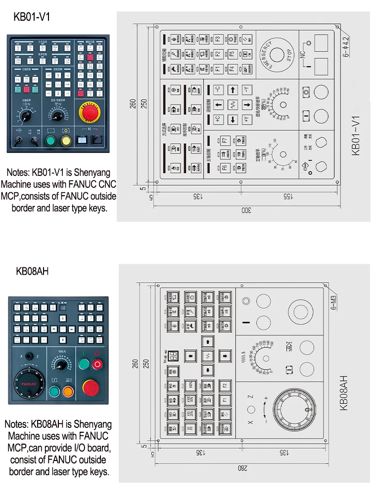 3 Axis Cnc Mill Controller Vmc Control Panel Yzljkb01f/fc-lh/kb01-v1 ...