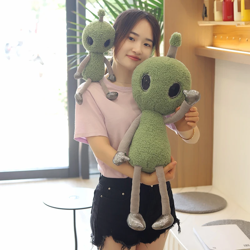 Ready To Ship Stuffed Green Alien Plush Toys With Big Eyes For Children ...