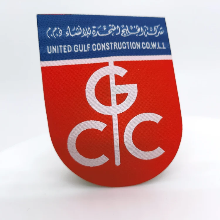 Factory Custom Clothes Hats Merrow Border Sew On Iron On Fabric Woven ...