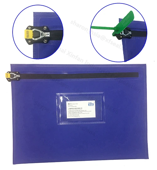 Reusable Safety Locking Documents Bag Hotel Bank Govenment Documents ...