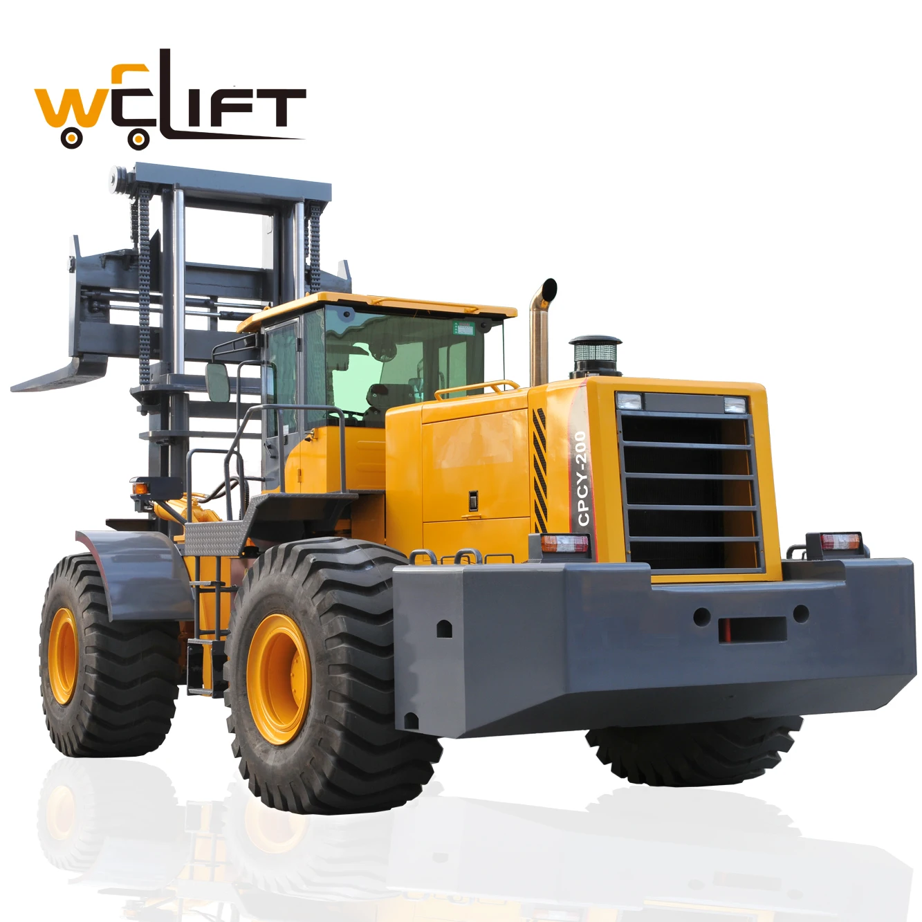 Rough Terrain 4x4 Forklift 4 Wheel Drive Off Road Forklift 20 Ton Rough ...