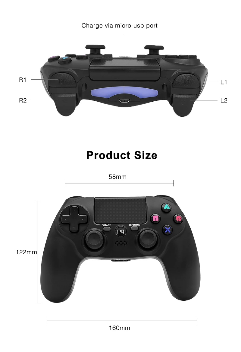 For Pubg Pc Game Controller Wireless For Playstation 3 Ps4 Ps5 Gamepad ...