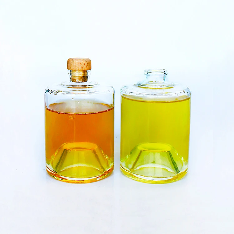 Unique 375ml 12.5oz Stackable Glass Whisky Foldable Bottle With Real ...