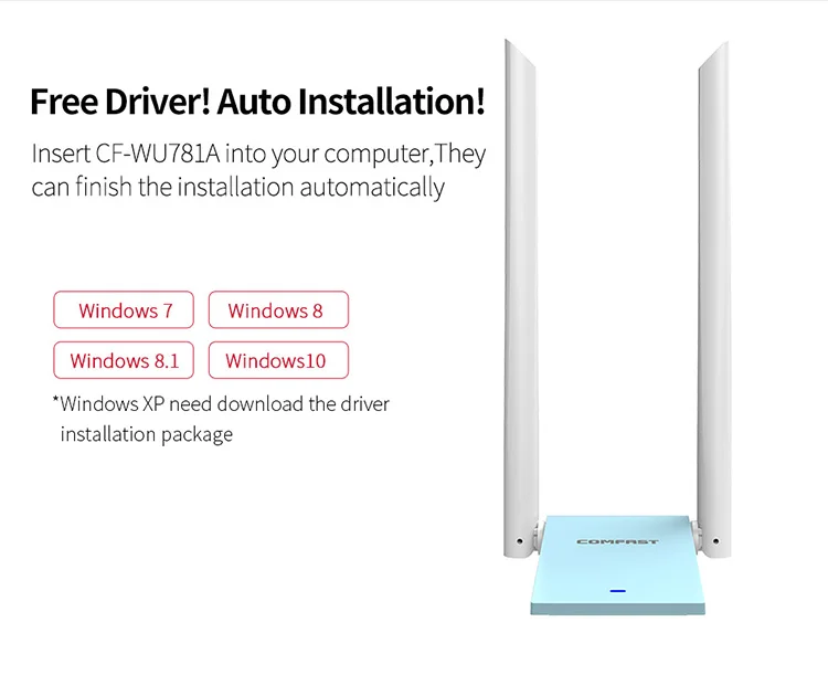 Comfast CF-781A High Speed AC600 Free Driver USB Mini Wifi Adapter with ...