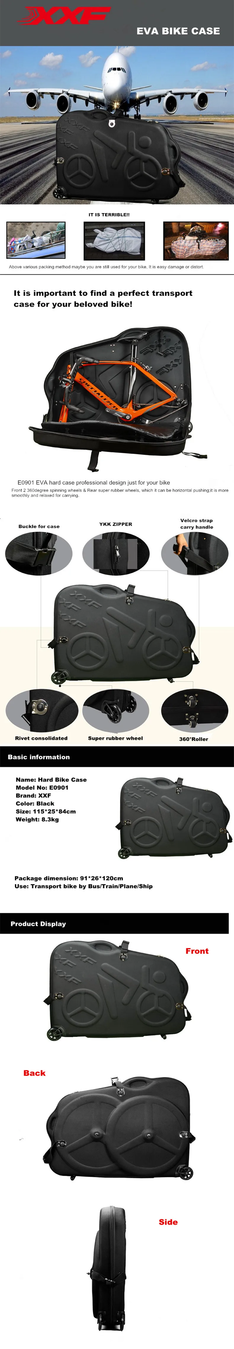 Waterproof EVA Bike Travel Case for MTB & Road Bikes - Custom Logo Accepted