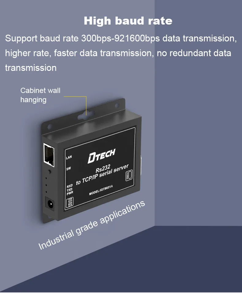 Dtech Modbus Gateway Serial Rs232 To Tcpip Ethernet Server Intelligent Internet Of Things