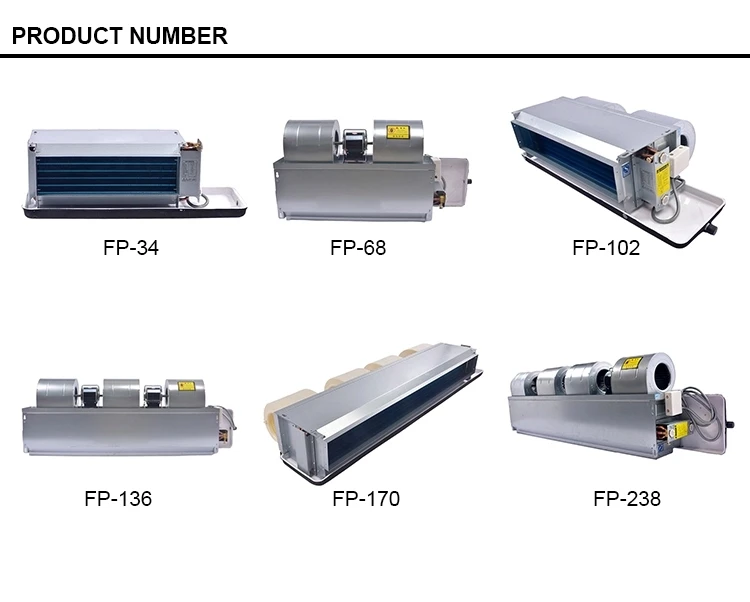 Chilled Water Horizontal Concealed Type Fcu Air Conditioner Indoor Fan ...