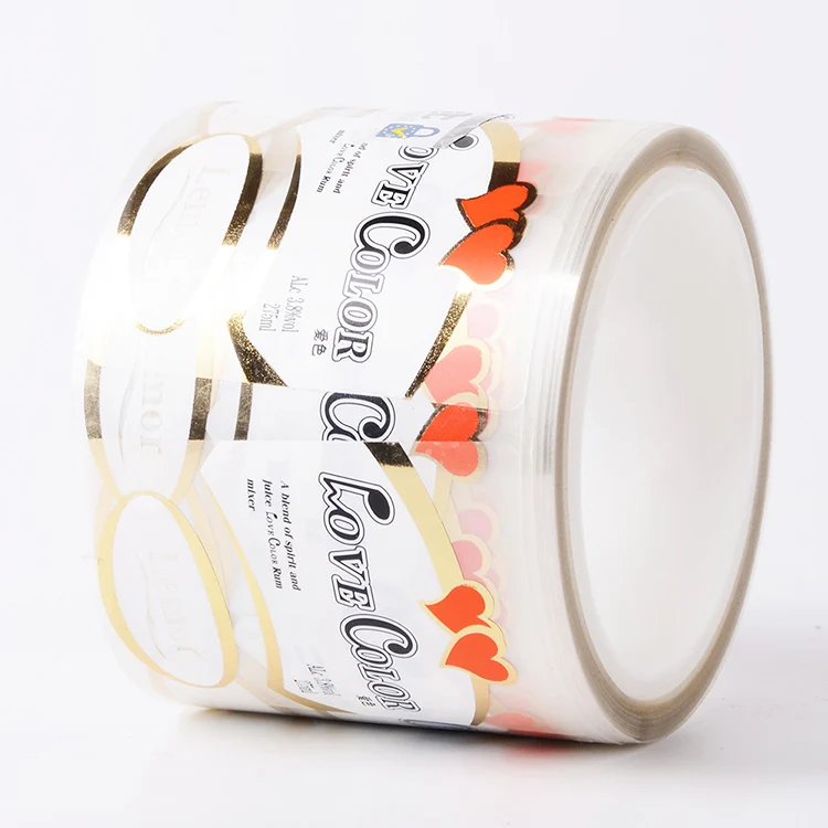 Custom Transparent Clear Labels for Glass Bottles Beverage Sticker logo ...