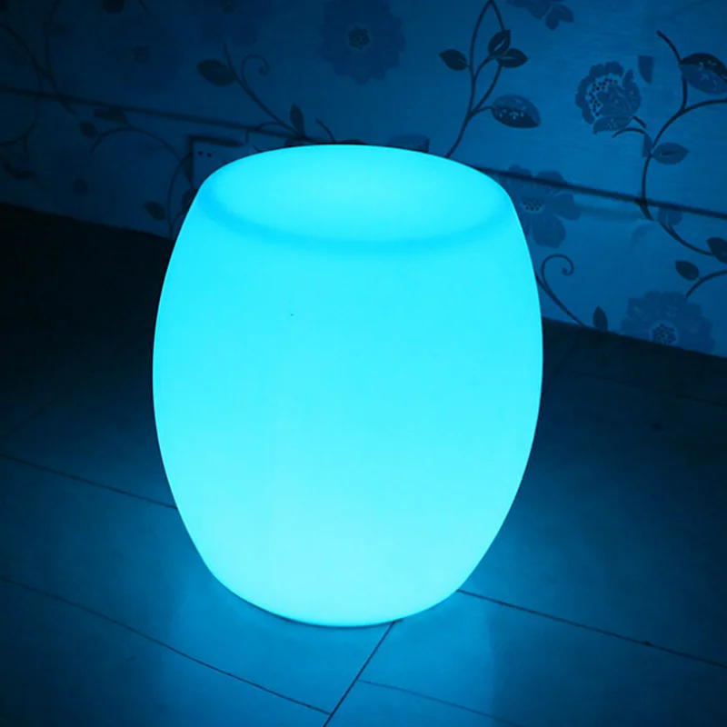 Modern Home Wireless LED Stool Remote Control LED Lighting Drum Stool