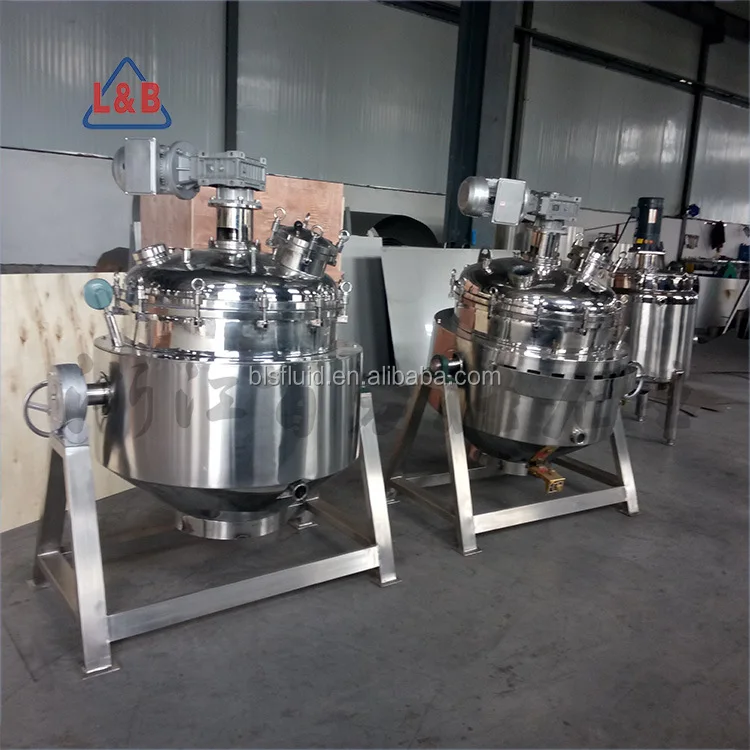 500l Pressure Cooker With Agitator Mixer/ Gas Jacketed Cooking Kettle ...