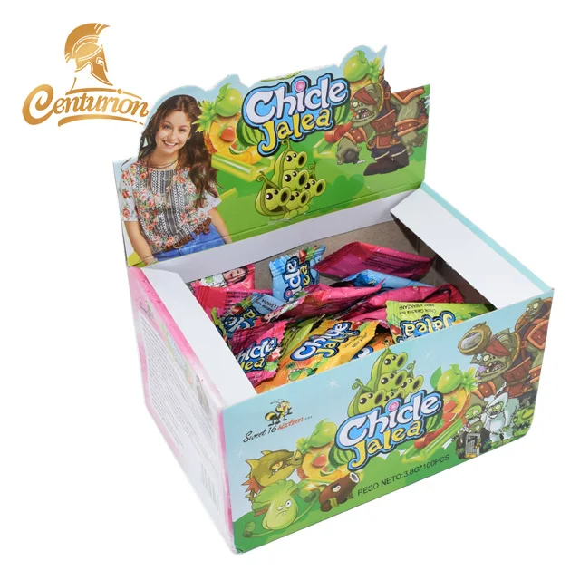 Colorful Fruit Flavored Jelly Filled Gum - Buy Center Filled Chewing ...