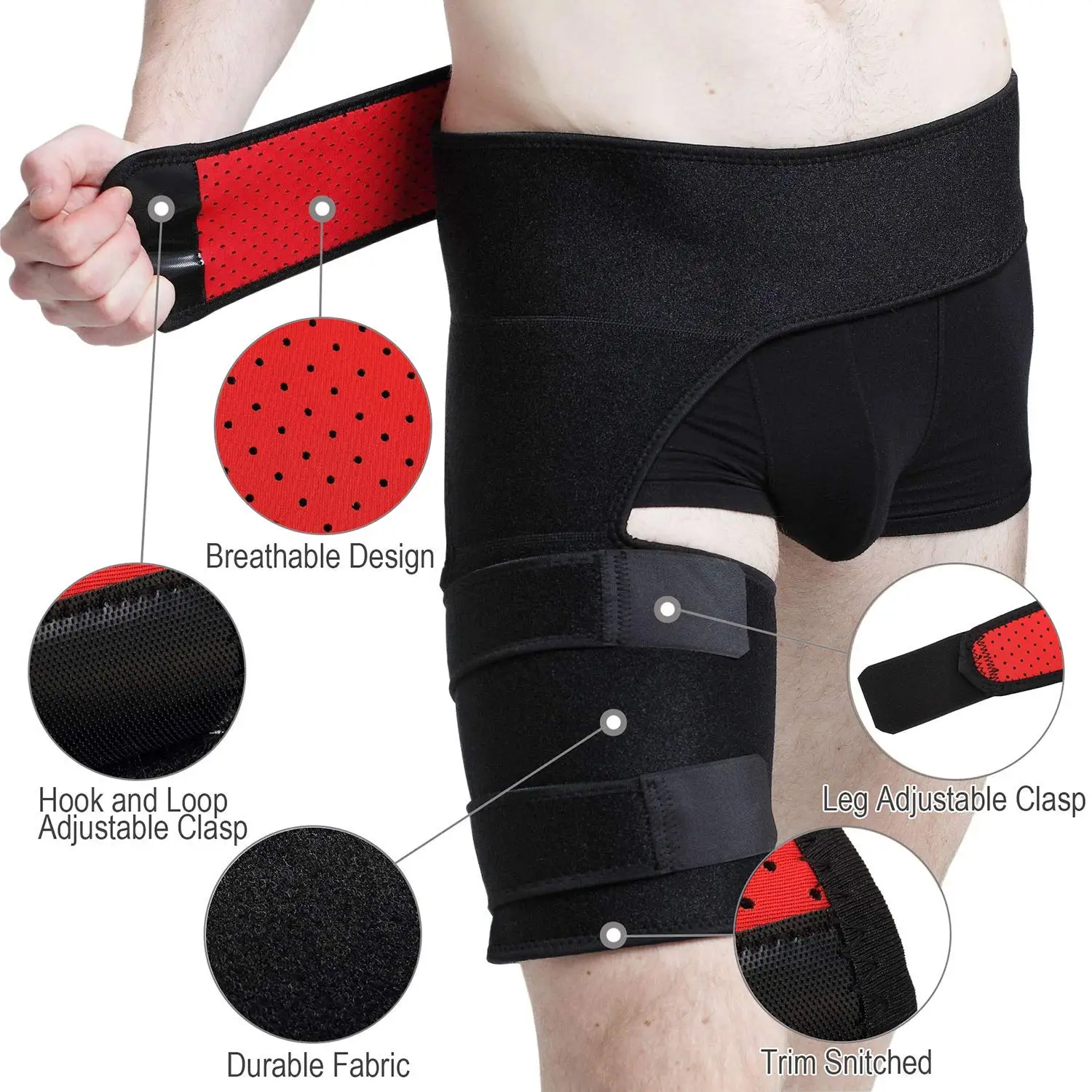 High Quality Breathable Compression Neoprene Groin And Hip Brace ...