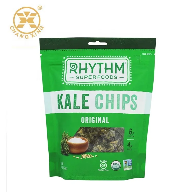 Stand up Zip Lock Bag Banana Chips Packaging Potato Chips Bag