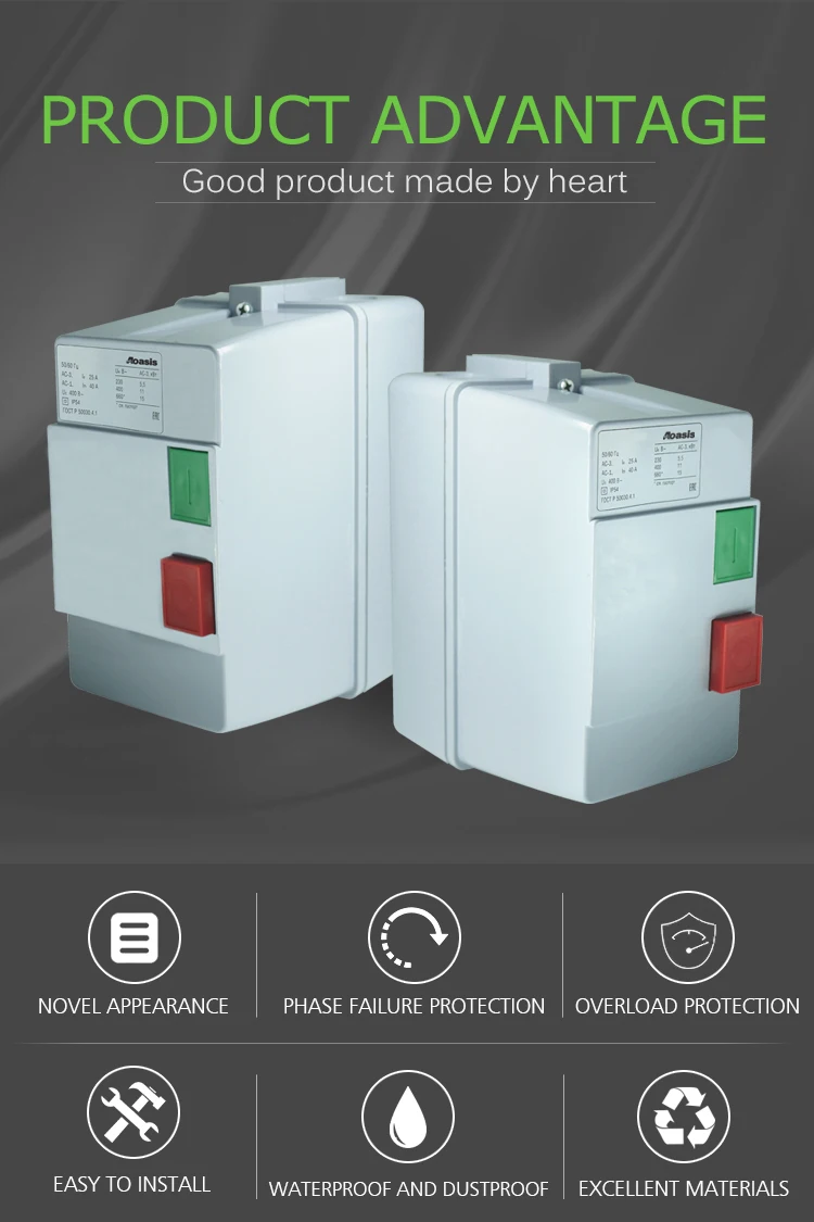 High Quality 3 Phase Mini Starters QCX2-25 DOL Motor Magnetic Starter ...