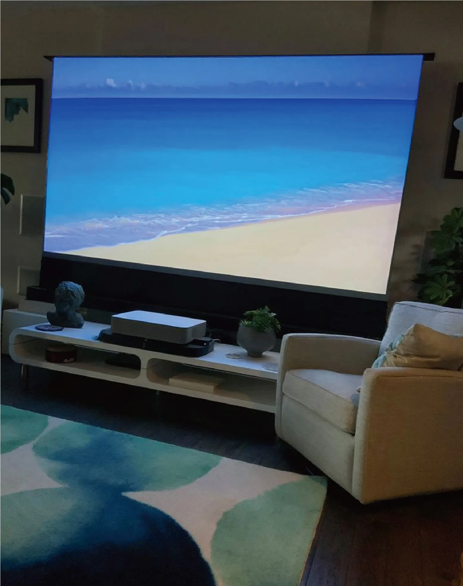 Vividstorm S Pro 110 Inch Electric Tension Floor Screen For Ust Alr ...