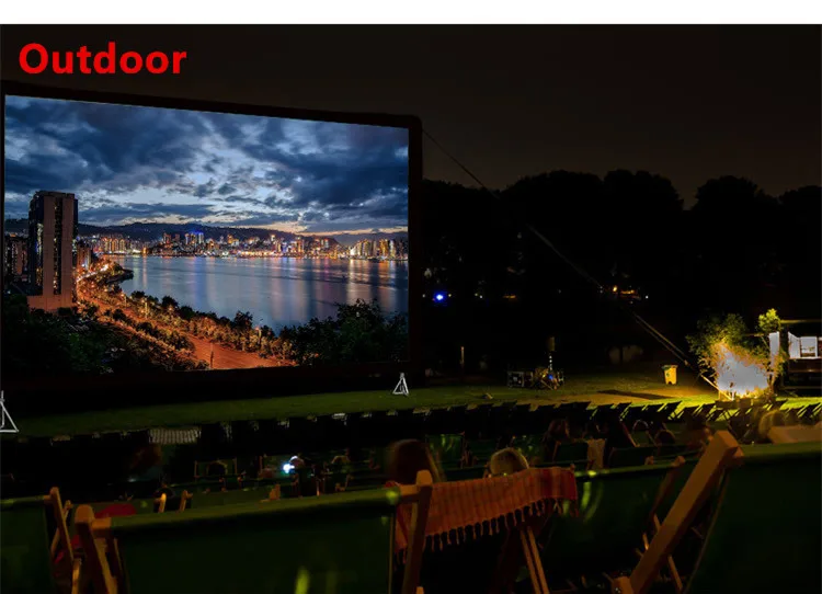 Big 300" Inch Projector Screen Portable Outdoor Fast Fold Projection ...