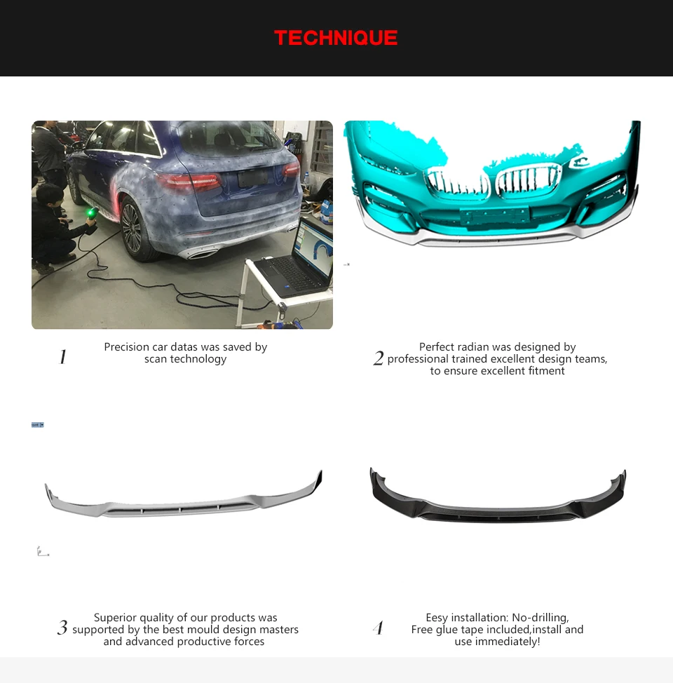 Carbon Fiber X3 Front Bumper Lip for BMW G01 Sport Utility
