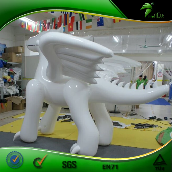 Customized Inflatable Flying Dragon Toy White Inflatable Zenith Dragon ...