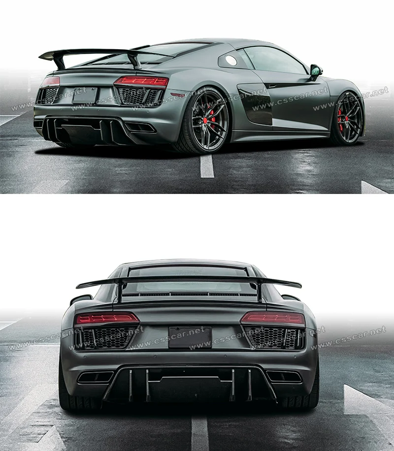 Factory Supply Carbon Fiber Car Bumper Rear Car Lip Diffusers For Au-di ...