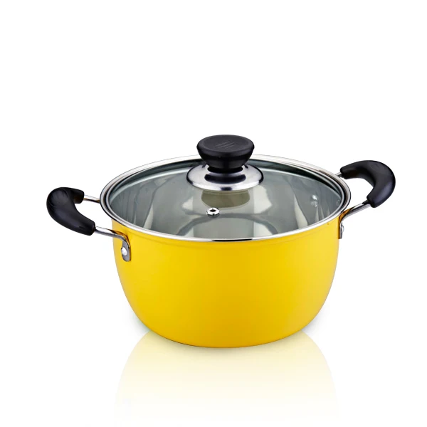 Color Printed Biryani Soup Cooking Pot Sets Stainless Steel Cookware ...