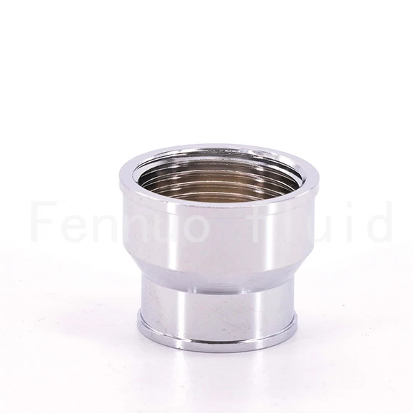 Sanitary Galvanized Equal Reduced Female Thread Tee With Chrome Plated Coupling Brass Pipe ...
