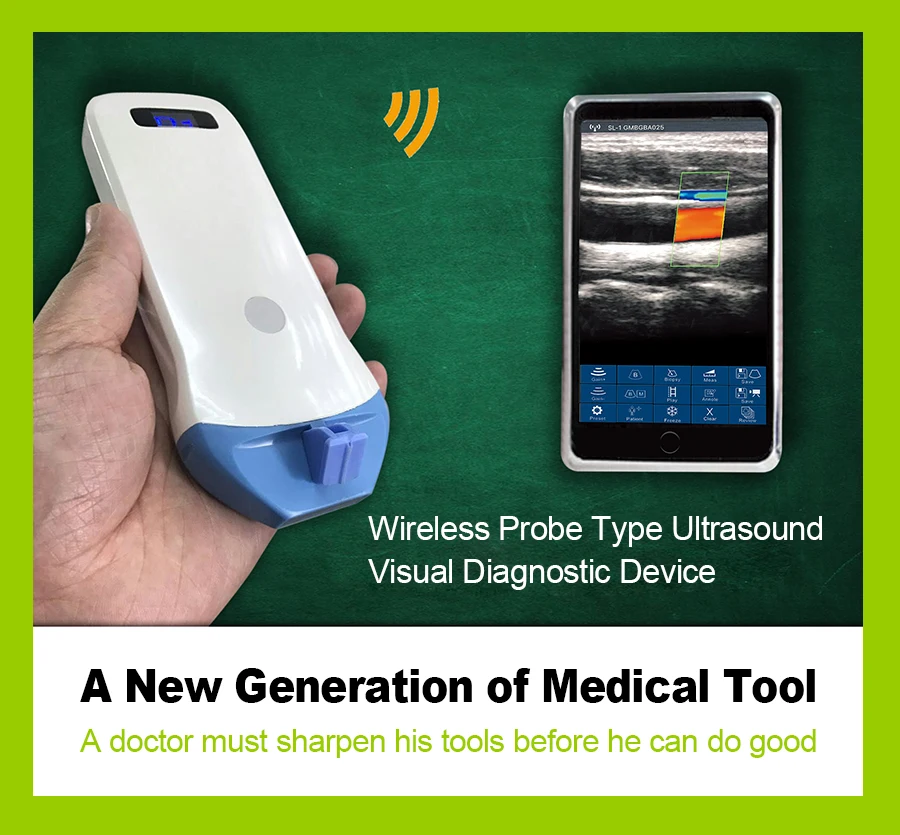 Picc / Cvc Use Wireless Ultrasound Scanner Needle Guide For Vein ...