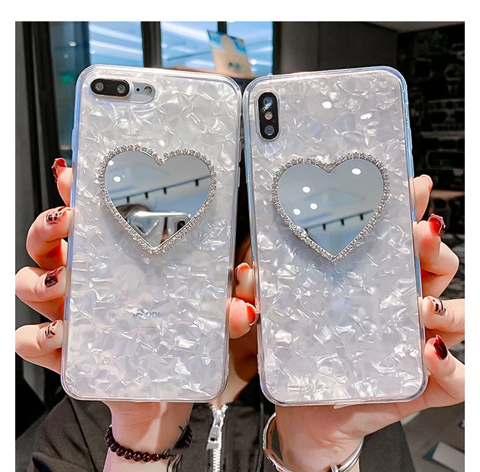 Luxury Heart Magic Mirror Phone Cover Case For Iphone,Creative ...