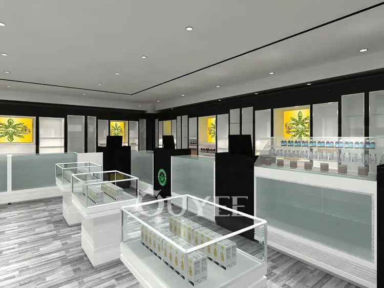 Wooden Tobacco Shop Cabinet Cbd Display Case Vape Shop Display Stand ...