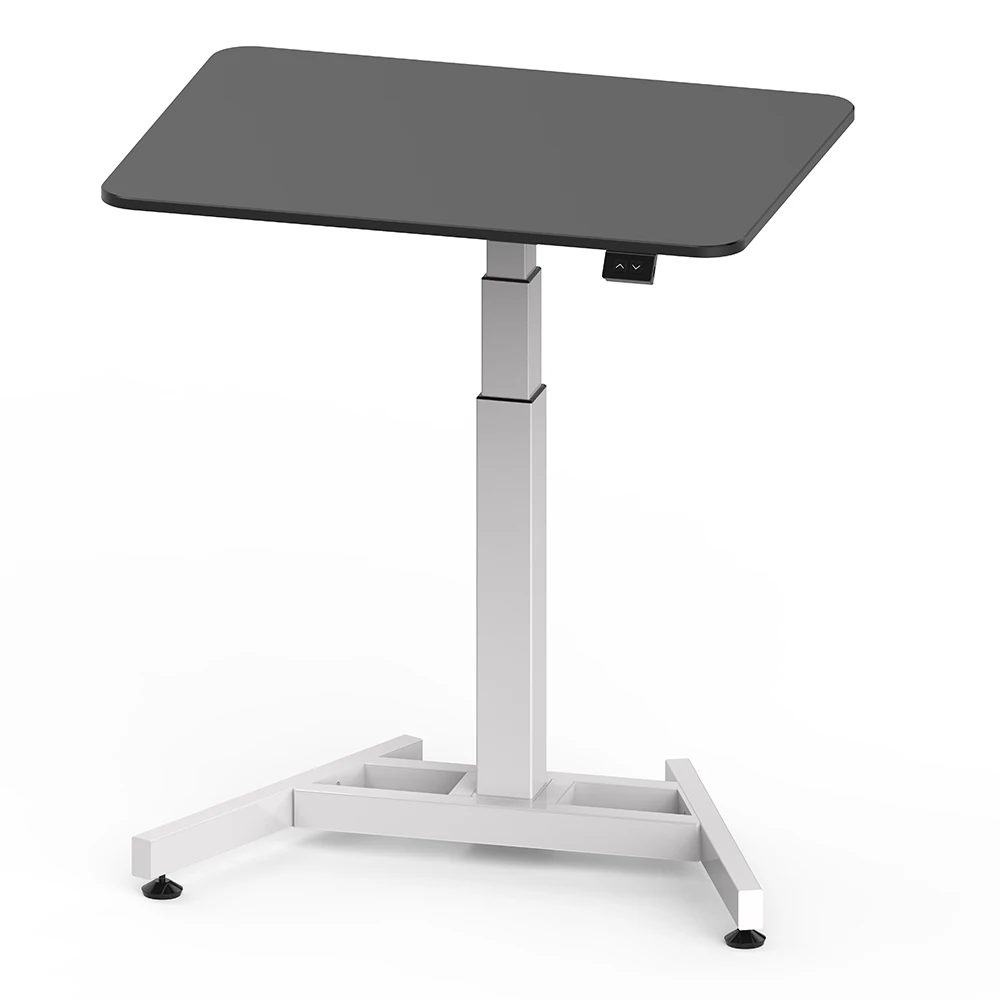 Vansdesk One Leg 3 Stage Square Tube Table Automatic Electric Smart ...