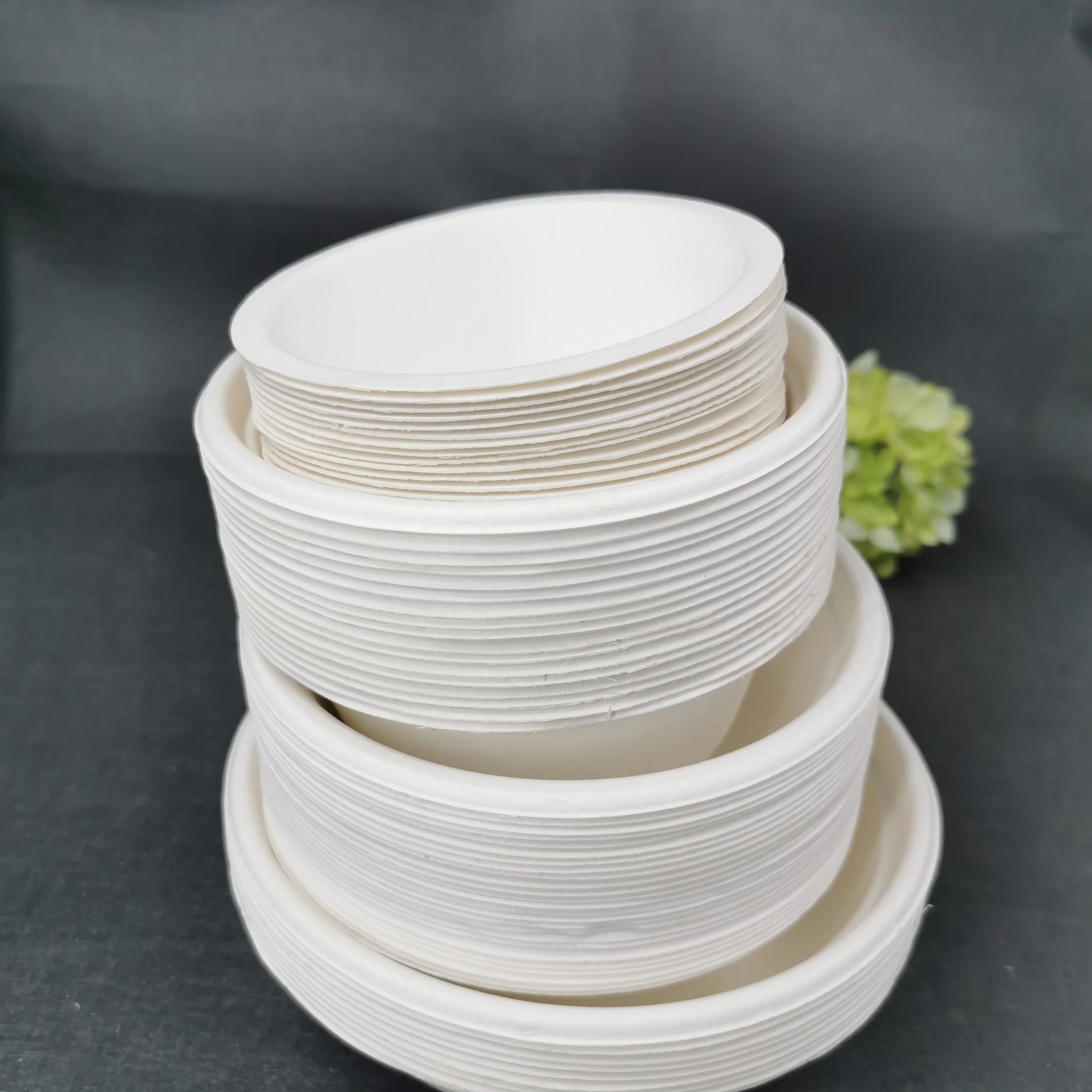 Disposable Saucer Containers Biodegradable Bagasse Bamboo Pulp 1 Oz 2oz ...