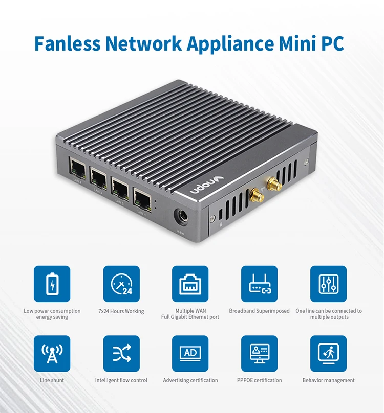 Cheap Pfsense Mini Firewall Pc X86 4 Nic Ethernet Ports Barebone ...