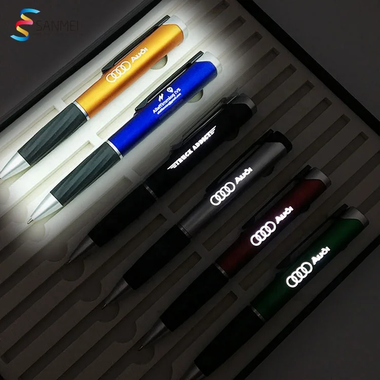 Custom Glow Logo Pen - Promotional Branded LED Light Pen