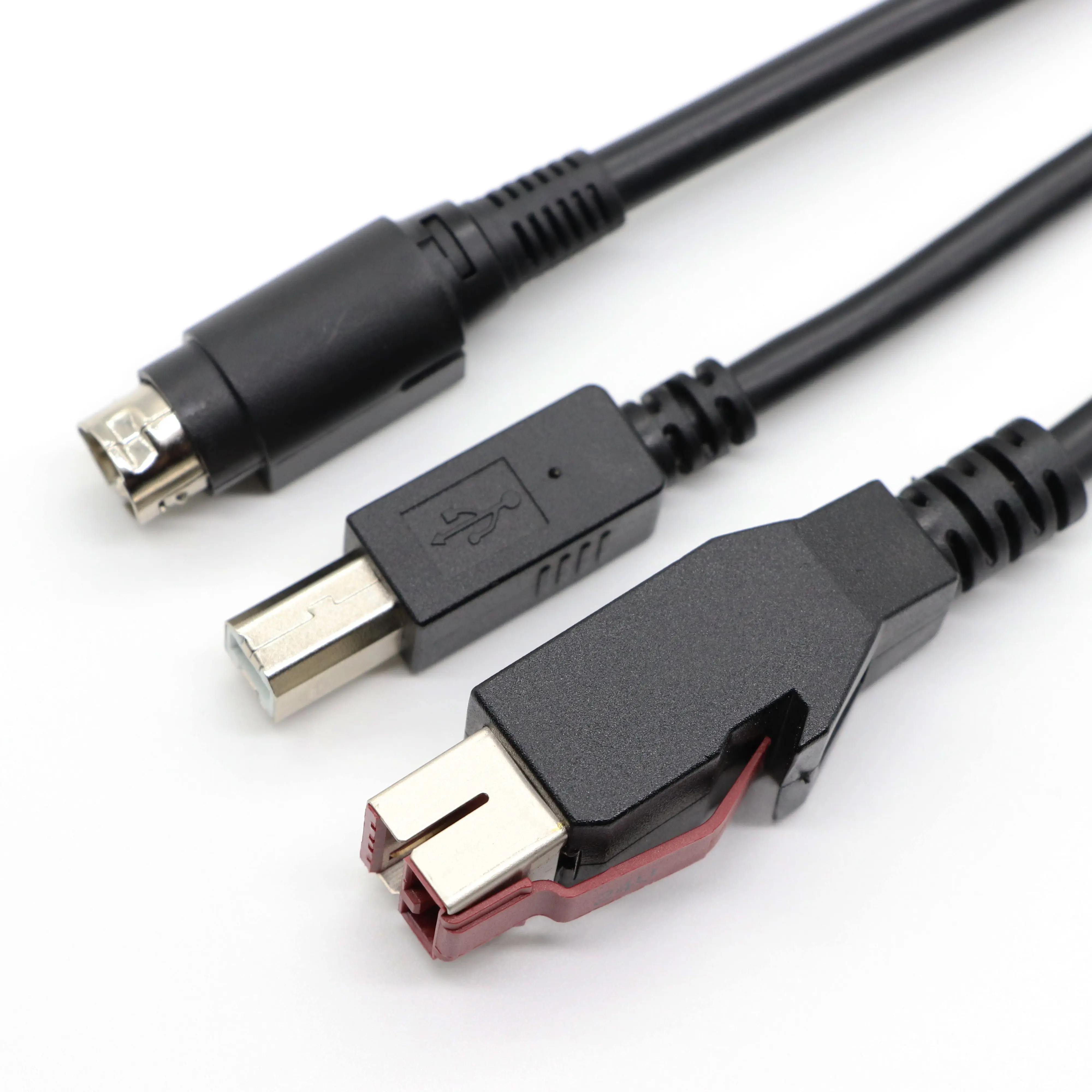 Poweredusb 24v Usb Power Plug To Usb B Male And Hosiden 3pin Din Male ...
