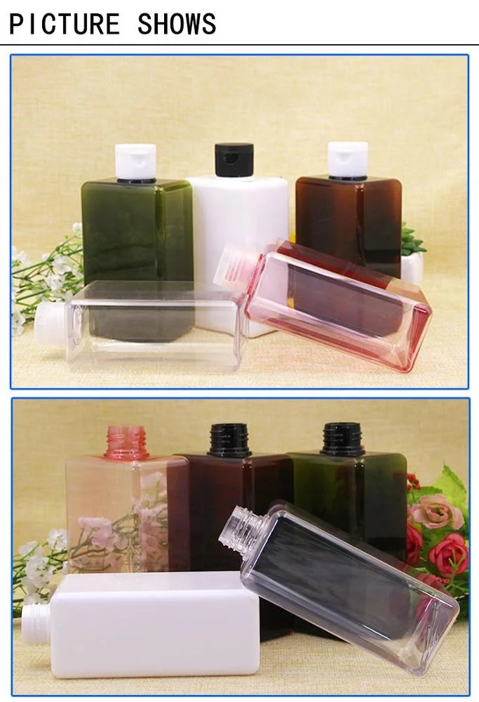 OEM New Square Shaped PETG Pump Refillable Bottle Bath Lotion Shampoo Container 300ml Cosmetic ...