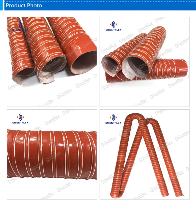 High Heat Fabric Flexible High Temperature Neoprene Silicone Duct Hose ...