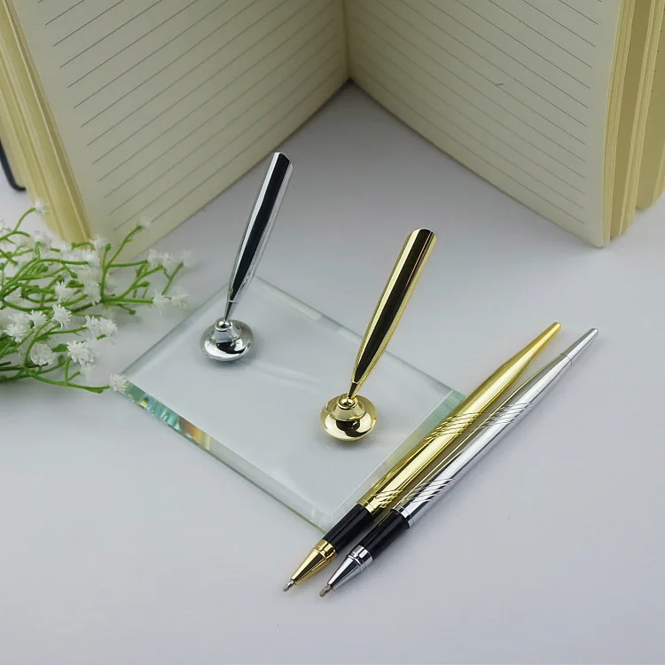 Cheap Gold Metal Swivel Pen Holder Set - Stylish Desktop Accessory for ...