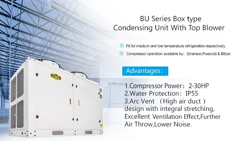 2hp Walk-in Cold Room Vertical Top Discharge Air Cooled Condensing Unit ...